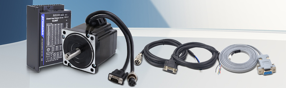 STEPPERONLINE Closed Loop Stepper Motor 1 Axis CNC KIT 4.30Nm(608.93oz.in) Nema 34 Motor & 4.1-8 ...