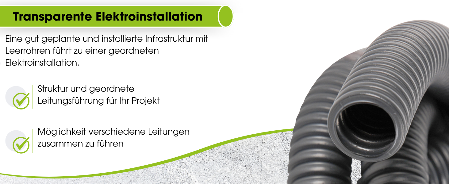 METEOFLEX PROTECT Leerrohr 750N M13 / M16 / M20 / M25 / M32 / M40 / M50 aus HDPE - Wellrohr für ...