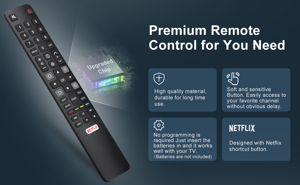 Universal Remote Control RC802N for TCL FFALCON LED 4K UHD HDR Smart ...