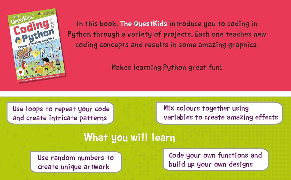 Coding with Python - Create Amazing Graphics: The QuestKids children's ...