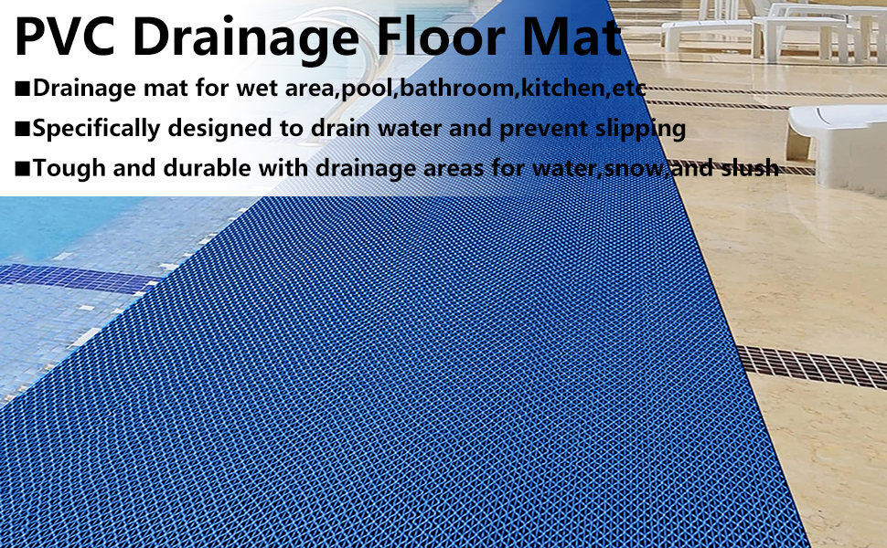 Yonynise Drainage Floor Mat,3x10 Ft Heavy Duty Commercial Floor Mat 0. ...