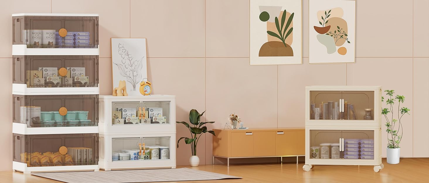 Amazon.com: Stackable Storage Bins with Lids,432Qt Closet Organizers ...