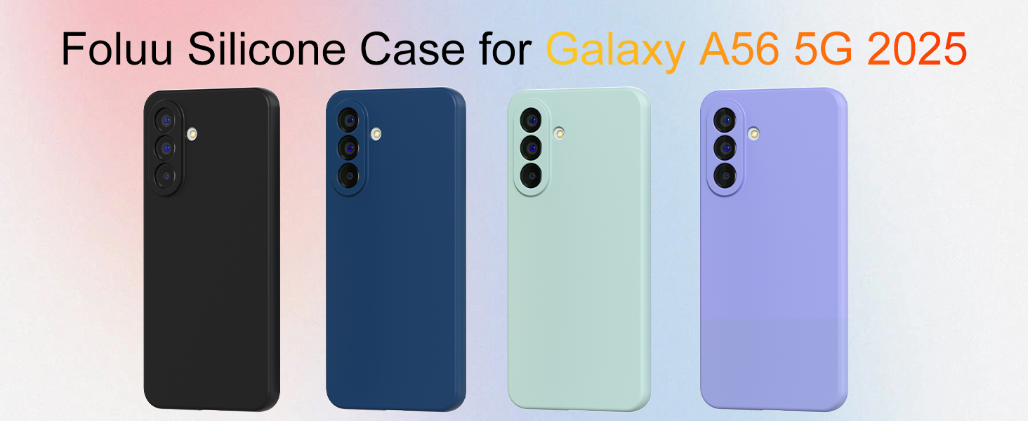 Amazon.com: Foluu Silicone Case for Samsung Galaxy A56 5G, Liquid Gel Rubber Bumper Case with ...