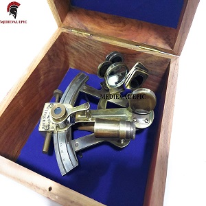 MEDIEVAL EPIC White Star Line-Solid Brass Sextant-Titanic Memorabilia Burnished Brass Sextant W ...