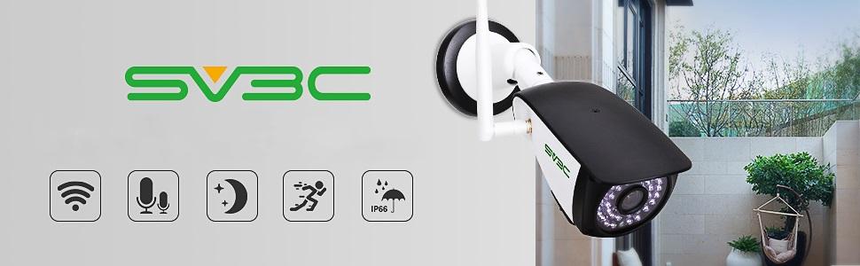 SV3C 【2 Pacchi Telecamera Wi-Fi Esterno HD 5MP videocamera sorveglianza esterno wifi con ...