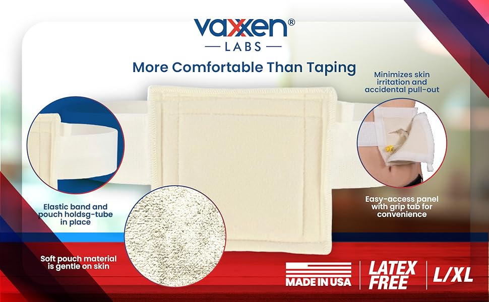 Amazon.com: Vaxxen Labs G & PEG Tube Holder (S/M - 30-45 Inch Waist) - Made in USA - Peritoneal ...