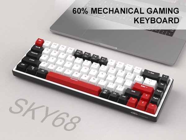 Mua 60% Mechanical Gaming Keyboard, 68 Keys Compact Blue LED Backlit ...