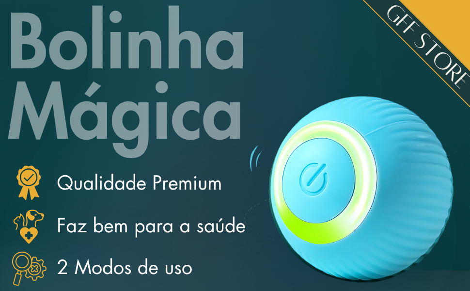 Bola para Pet Inteligente Giratória Interativa Brinquedo para Gatos e Cachorros com Movimento ...