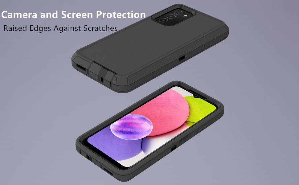 Amazon.com: TIOZOLY for Samsung Galaxy A02s Case, Heavy Duty Defender Case Dustproof Shockproof ...