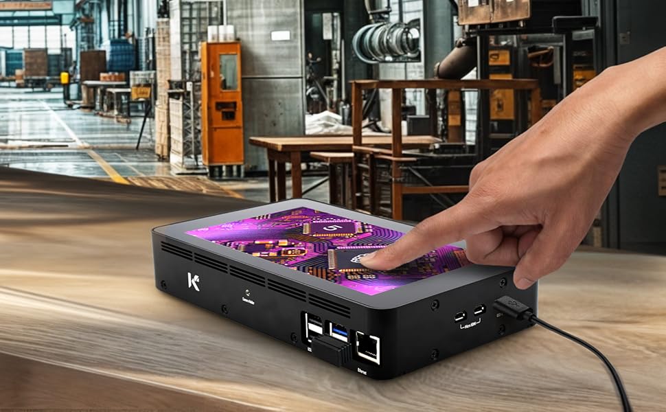 KKSB Aluminum Case for Raspberry Pi 5 - Compatible with Official 7-Inch ...