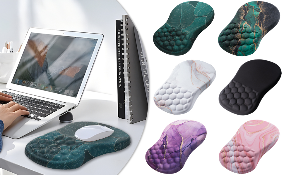 Amazon.com: Laokiiy Mouse Pad Wrist Support, Ergonomic Mouse Pad with ...