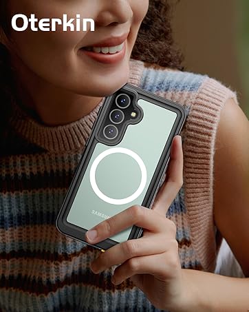 Amazon.com: Oterkin Waterproof Case for Samsung Galaxy S25 Case Compatible with MagSafe, Full ...