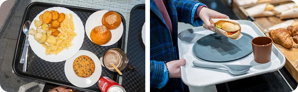 Amazon.com | HEIHAK 10 Pack Plastic Fast Food Tray, 14x10 Inch Plastic ...