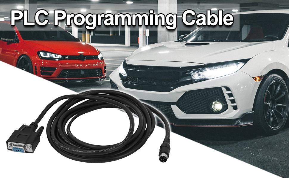 sourcing map 8P Mini Din Male to Female DB9 RS232 PLC Programming Cable ...