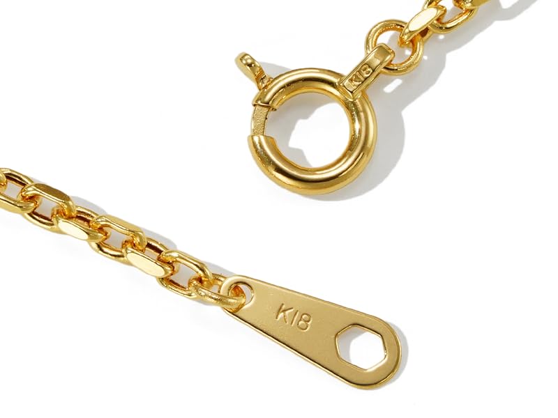 Amazon | [SPERANZA] K18 18金 アズキ ネックレス フラットカット 1.6mm幅 選べるサイズ 引輪 ゴールド 中空 チェーン サイズ 40cm | チェーン 通販