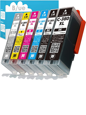 Amazon.co.jp: BCI-381XL+380XL/6MP BCI-381XL BCI-380XL 互換インク 大容量 6色セット キャノン用 (標準純正サイズの約1.5倍サイズ) B ...
