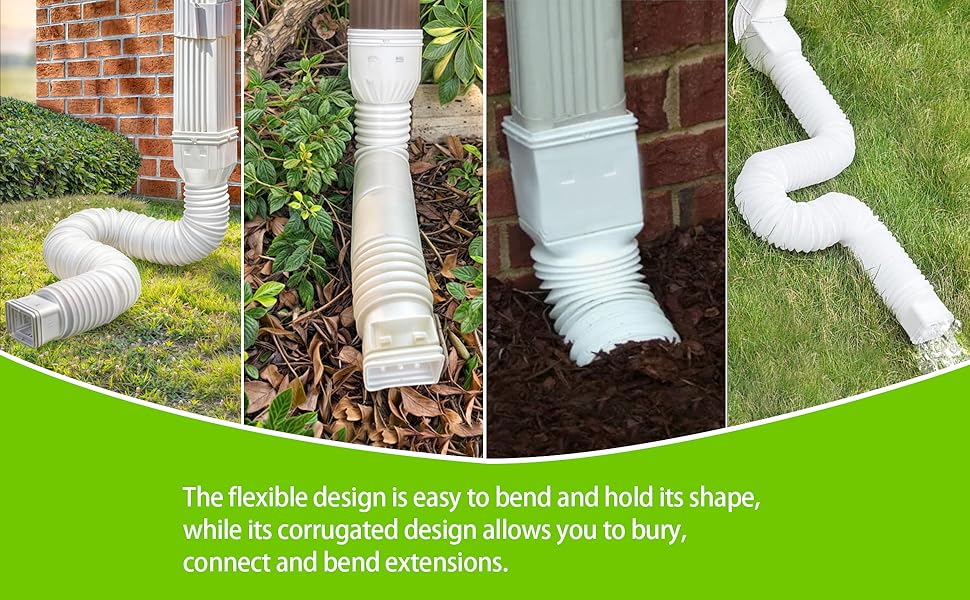 Amazon.com : MAHOOMMAKH 2 Pack Gutter Downspout Extensions, Drain ...