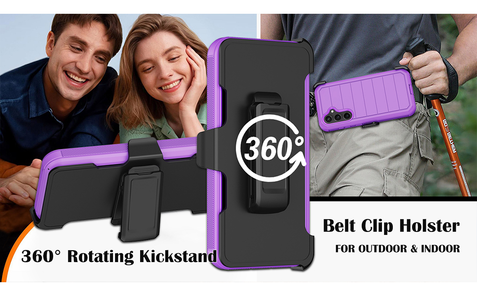 Amazon.com: KECAI for Samsung Galaxy S24 Case with Belt Clip Holster & Kickstand,Built-in Screen ...