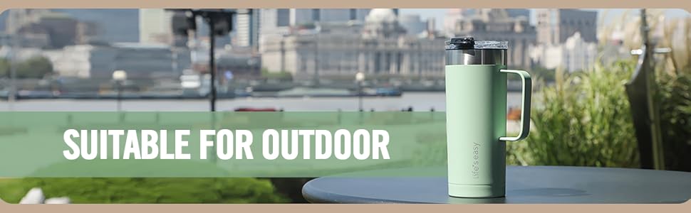 Amazon.com: Life’s Easy - Stainless Steel Mug with Handle, Vacuum ...