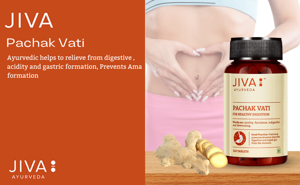 Buy Jiva Pachak Vati Tablets 500mg 120 Tablet | Helpful In Digestion |Goodness Of Babool, Ajwain ...