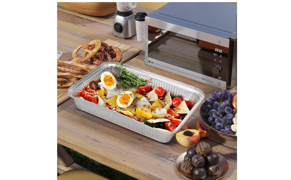 WAD Aluminium foil Tray | Pack of 10 foil Trays | Disposable foil Trays for Baking, Cooking ...