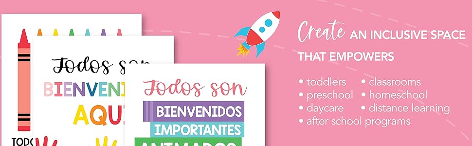 Amazon.com : Hadley Designs 6 Spanish Classroom Decorations – Spanish ...