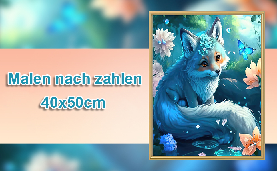 Hjjdiyes Malen Nach Zahlen Erwachsene tiere Fuchs - Malen Nach Zahlen KinderTiere Fuchs - Malen ...