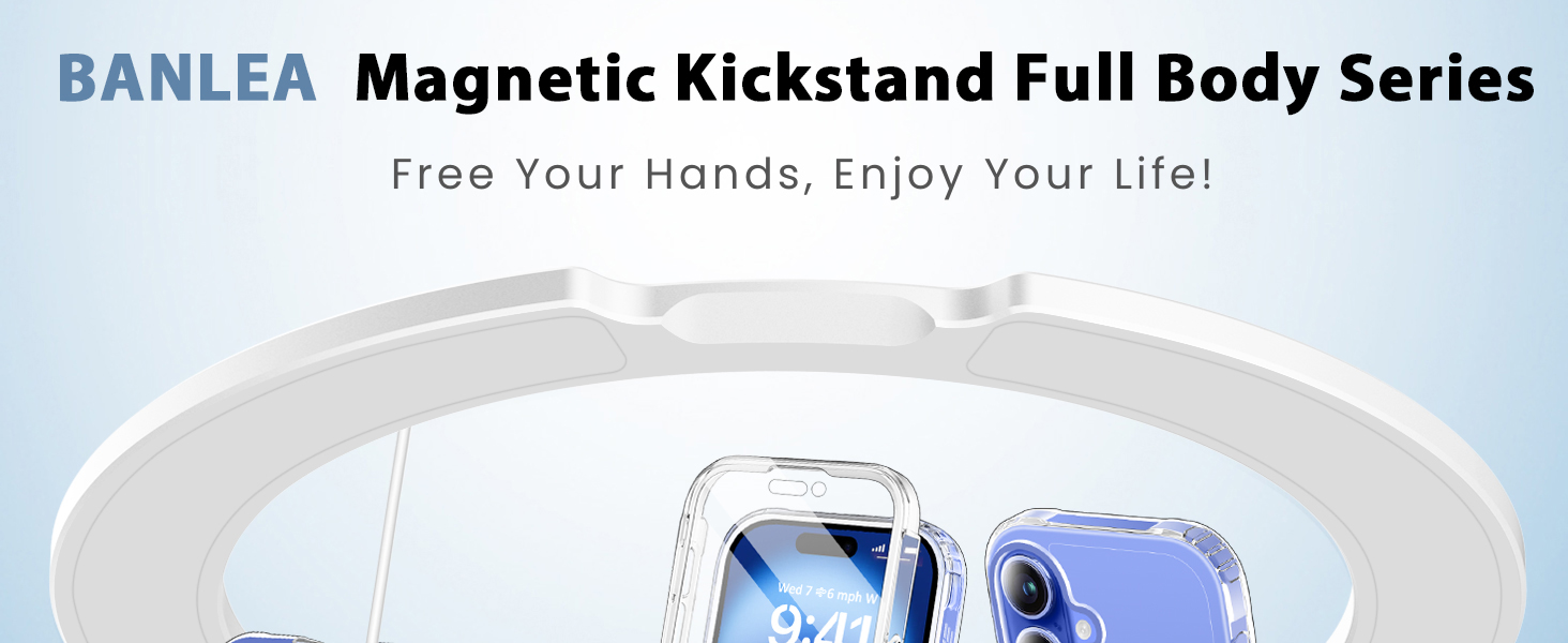 Amazon.com: BANLEA Compatible with iPhone 16 Plus Case, Built-in Screen Protector & Seamless ...