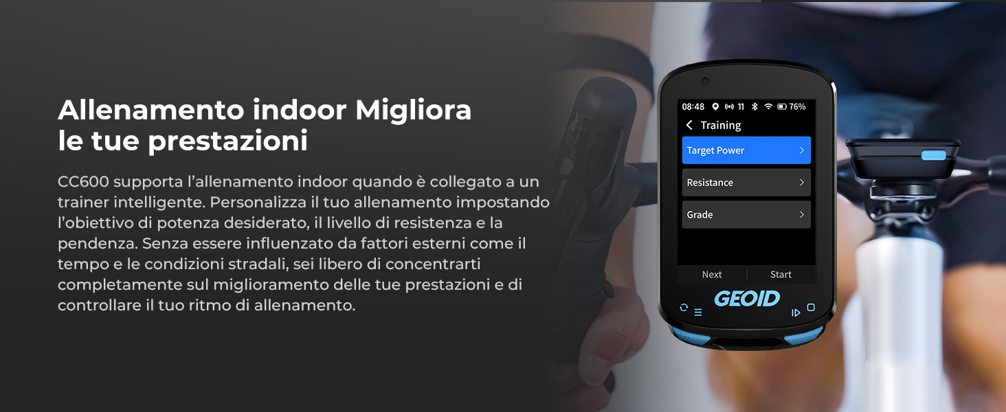 GEOID CC600 Ciclocomputer Bici GPS, Navigazione, 2,4" Schermo a Colori, Allenamento Ciclistico ...