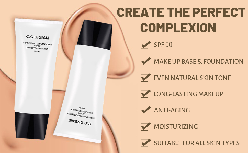 Amazon.com : CC Cream for Older Women, CC Cream Self Adjusting for Mature Skin, Concealer for ...