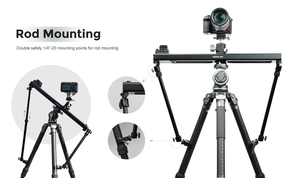 Toprig S60 Kamera Slider Motorisiert, 24"/61cm Kamera Slider mit ...