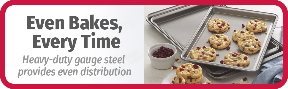 Amazon.com: Goodcook Nonstick Steel 3-Piece Cookie Sheet Set: Baking ...