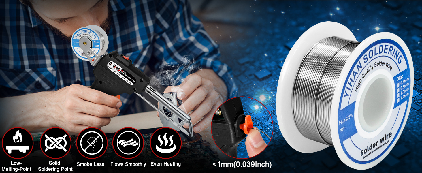 Amazon.com: Soldering Gun Iron Kit Automatic 110v Micro Solder Guns Irons for Electronics ...