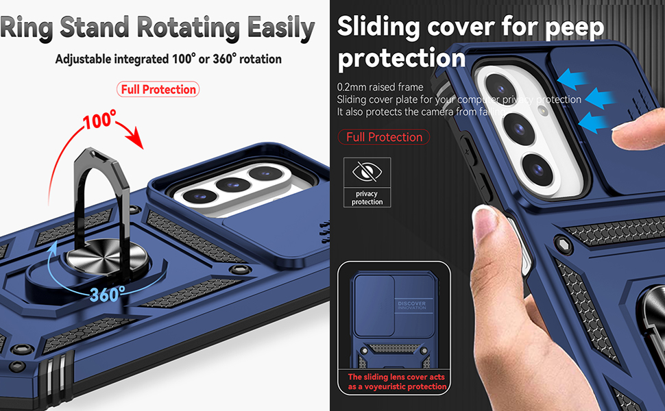 Amazon.com: for Samsung Galaxy A26 5G Phone Case, with Screen Protectors and Camera Cover ...