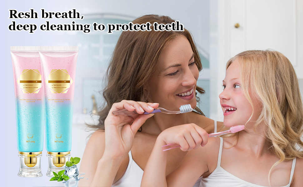 Nicotinamide Whitening Toothpaste,2Pcs Acssart Radiant Whitening Toothpaste,Niacinamide ...