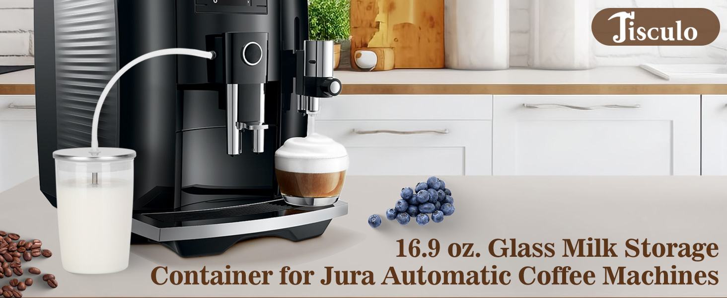 Amazon.com: Clear Glass Milk Container for Jura,Compatible with Jura Coffee Machine Models: Z8 ...