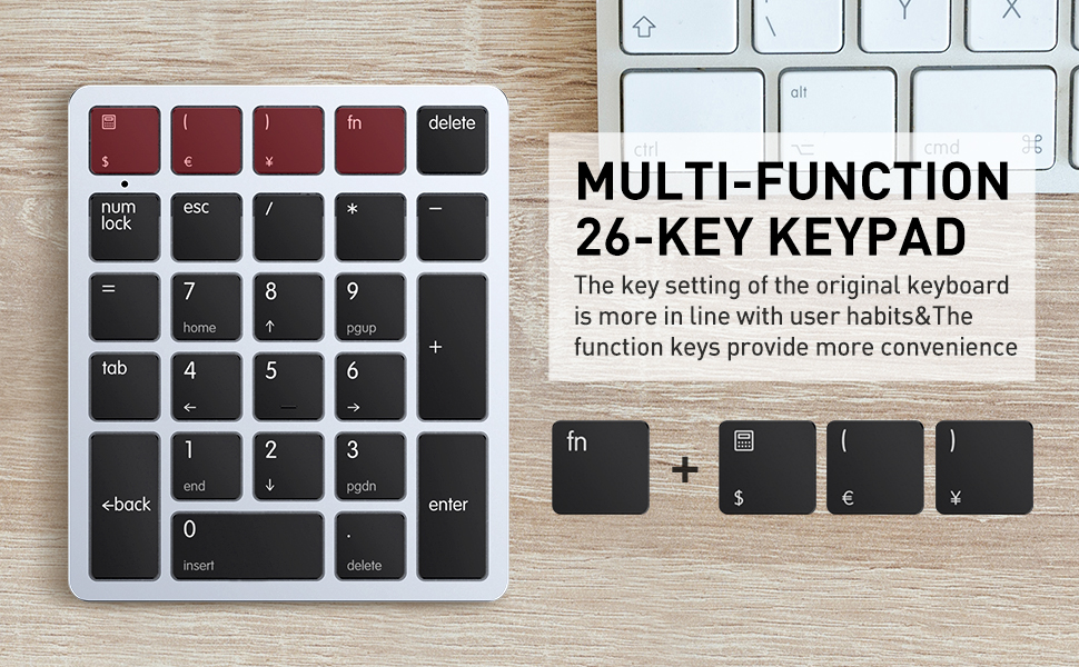 Amazon.com: havit Wireless Number Pad, USB Numeric keypad 26 Key ...