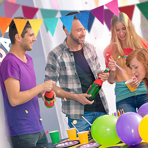 Outus 6 Sets Rainbow Pennant Banner Multicolor Felt Fabric Pennant ...