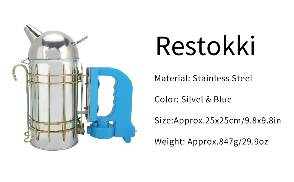 Amazon.com : Restokki Stainless Steel Electric Beehive Smoker, Honey Keeper Hive Smoker for ...