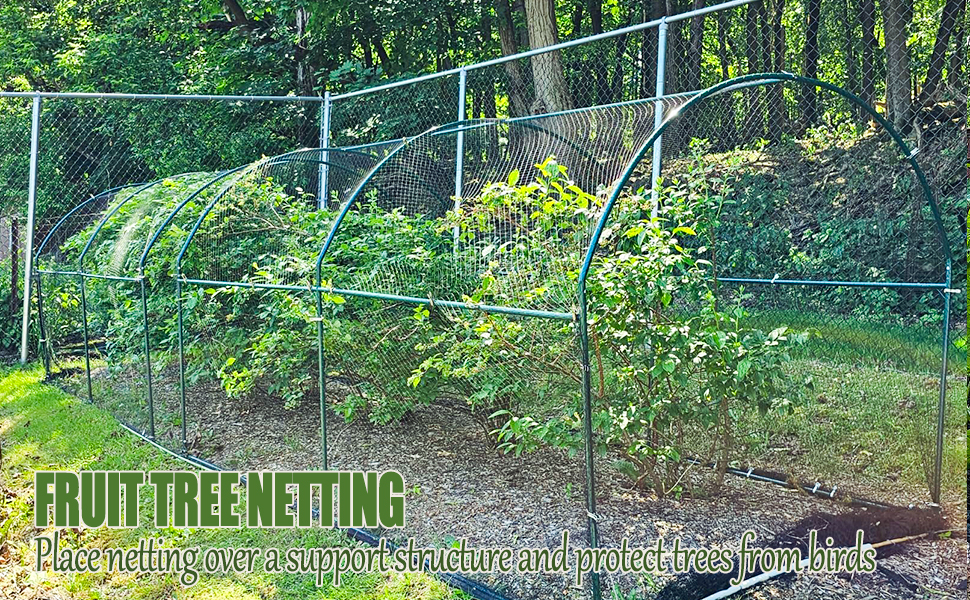 Amazon.com : Anti-Bird Nets for Garden Chicken Coops - 1" Mesh Garden Netting over Garden Hoops ...