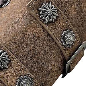 HiiFeuer Medieval PU Leather Buckle Arm Bracers, Knight LARP Retro ...