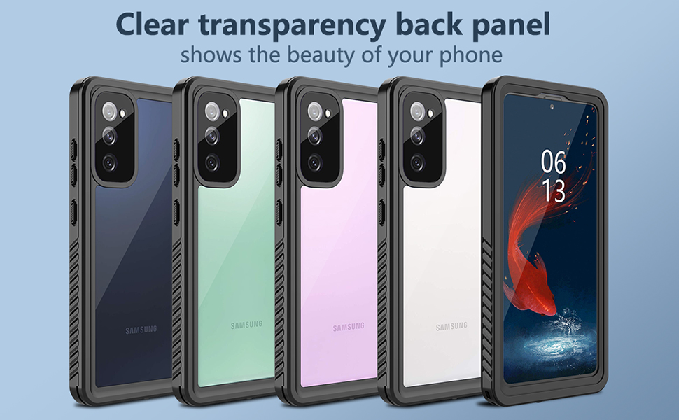 ANTSHARE for Samsung Galaxy S20 FE 5G Case, IP68 Waterproof S20 FE Case with Built-in Screen ...