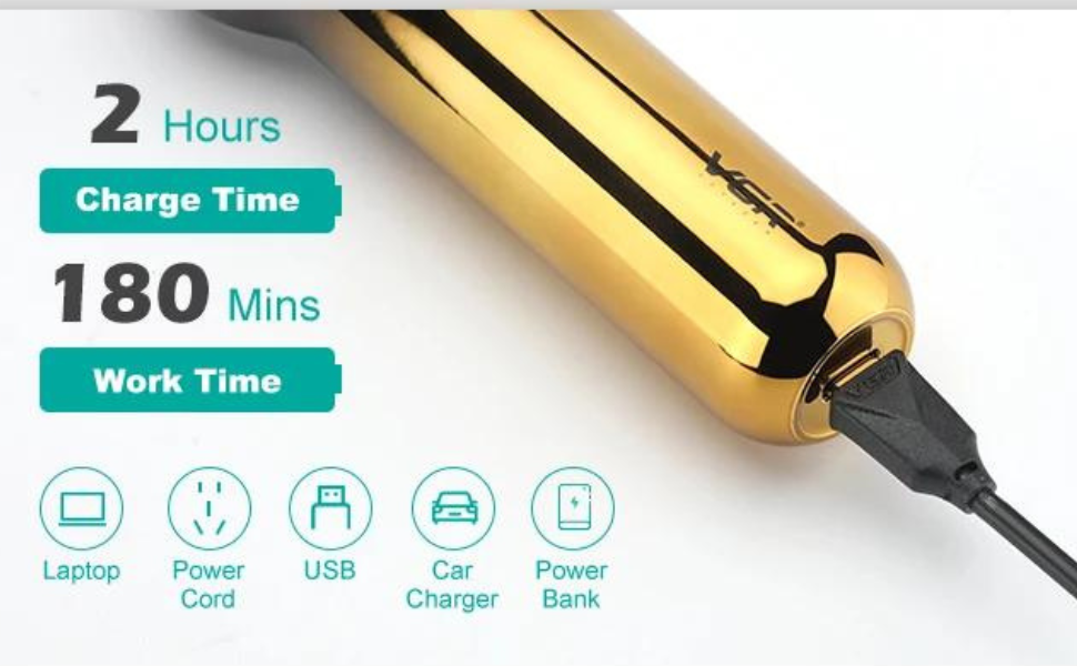 VGR V-989 Pro Li Outliner Rechargeable Electric Cordless Hair Clippers with Digital Display ...