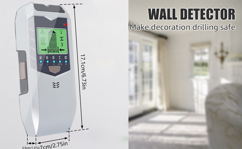 Stud Finder Sensor 5 in 1 Battery Operated SH402 Wall Scanner Detector Portable Electronic ...