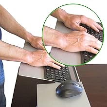 WorkEZ Keyboard and Mouse Tray ergonomic on-desk riser stand adjustable ...