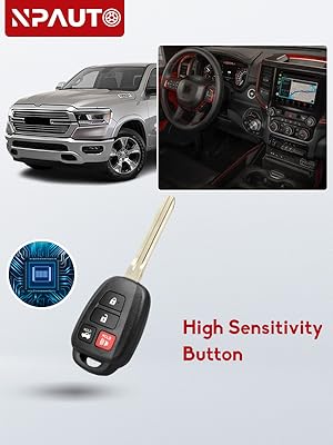 Amazon.com: NPAUTO Key Fob Fits for Toyota Corolla 2014 2015 2016 2017 ...