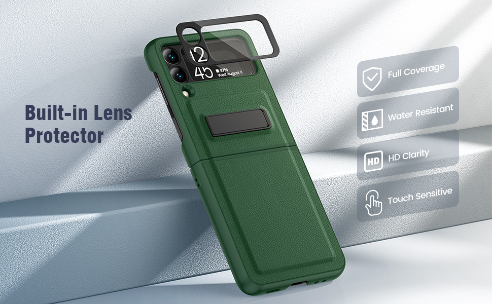Amazon.com: Caka for Galaxy Z Flip 3 5G Kickstand Case, Z Flip 3 Case with Camera Protector ...