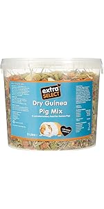 Extra Select Guinea Pig Food - Dry Muesli Mix with Concentrate Pellets, Flaked Maize, Grass Hay ...