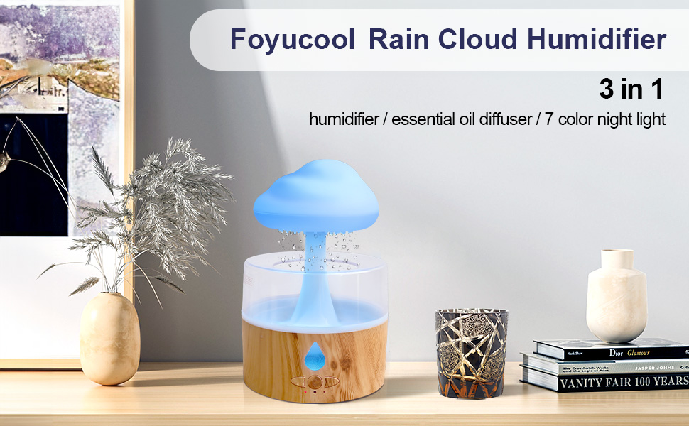 Amazon.com: Foyucool Rain Cloud Humidifier, 3 in 1 Humidifier/Oil ... Amazon.com: Foyucool Rain Cloud Humidifier, 3 in 1 Humidifier/Oil ...