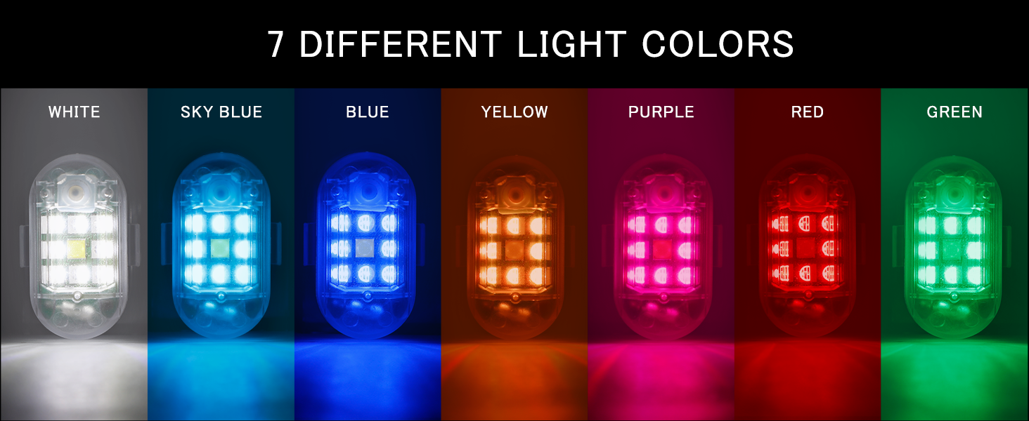 Amazon.com: SEISSO 2-Pack Wireless Remote Control Anti-Collision Led ...